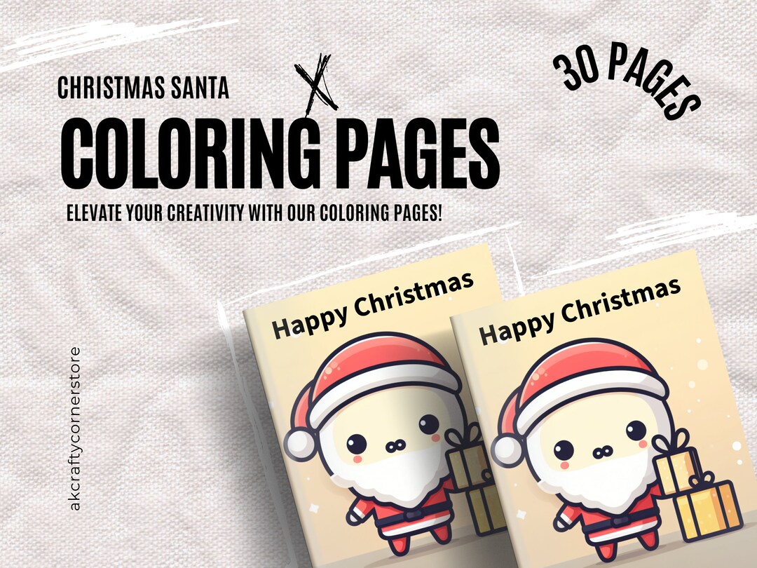 Christmas Coloring Pages, Santa Coloring Pages, Personalized Coloring ...