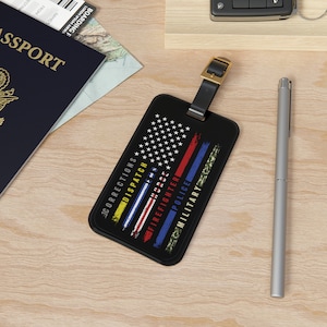 First Responder Flag Luggage Tag, Corrections Gifts, Fire and EMS ...