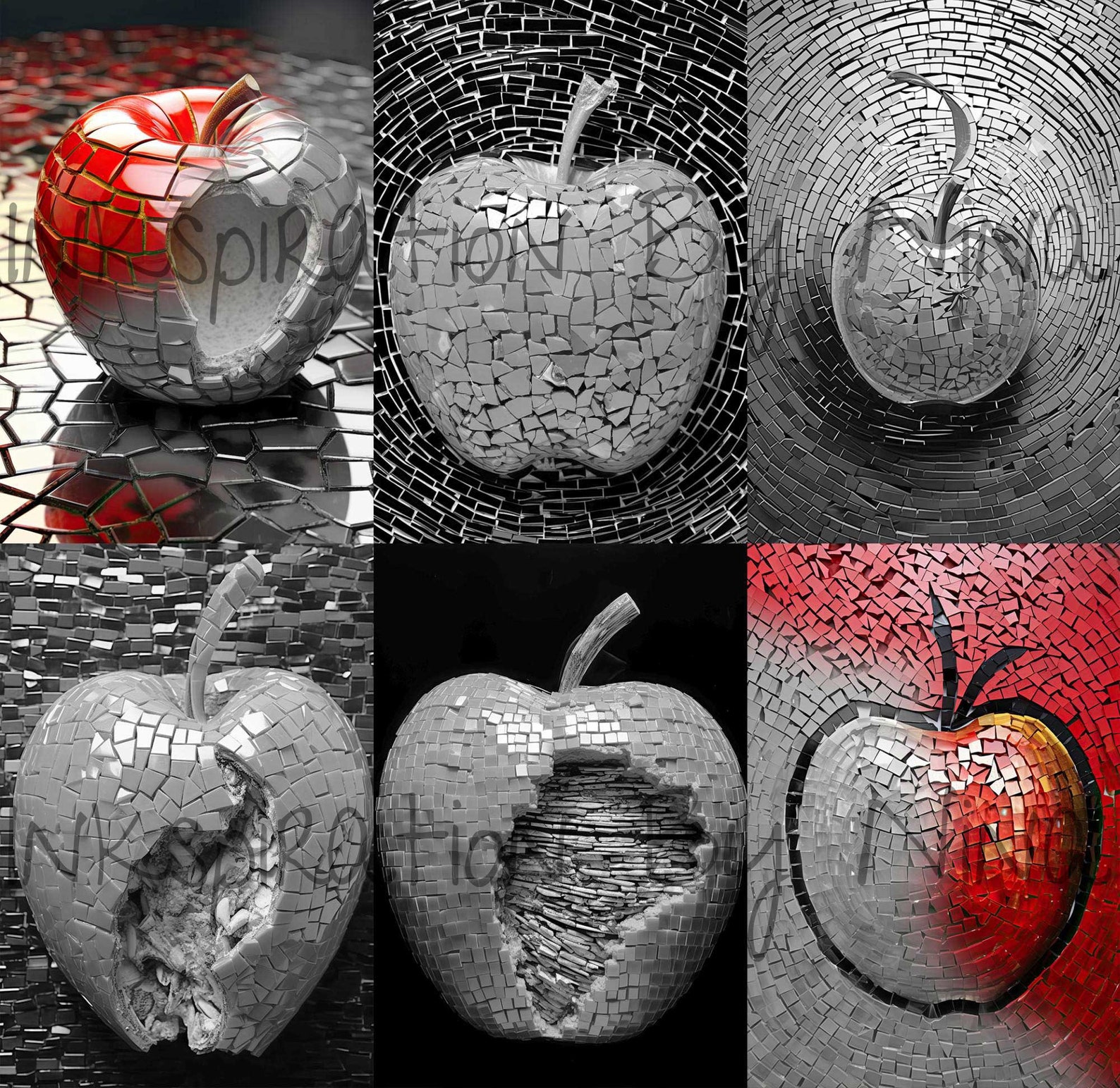 Mosaic Apple Coloring Pages 24 Premium Coloring Sheets - Etsy