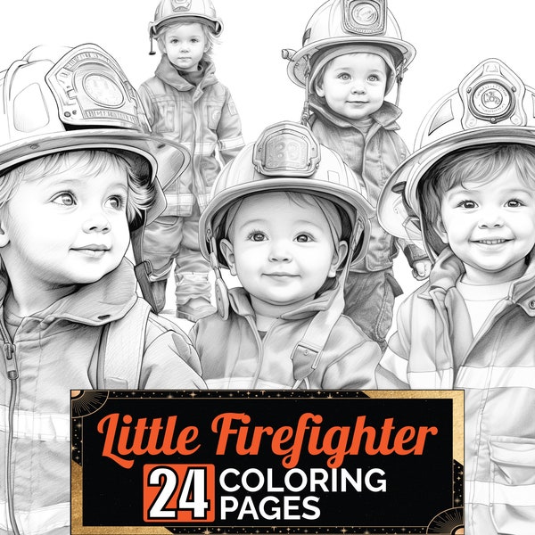 Fireman Coloring Sheet - Etsy