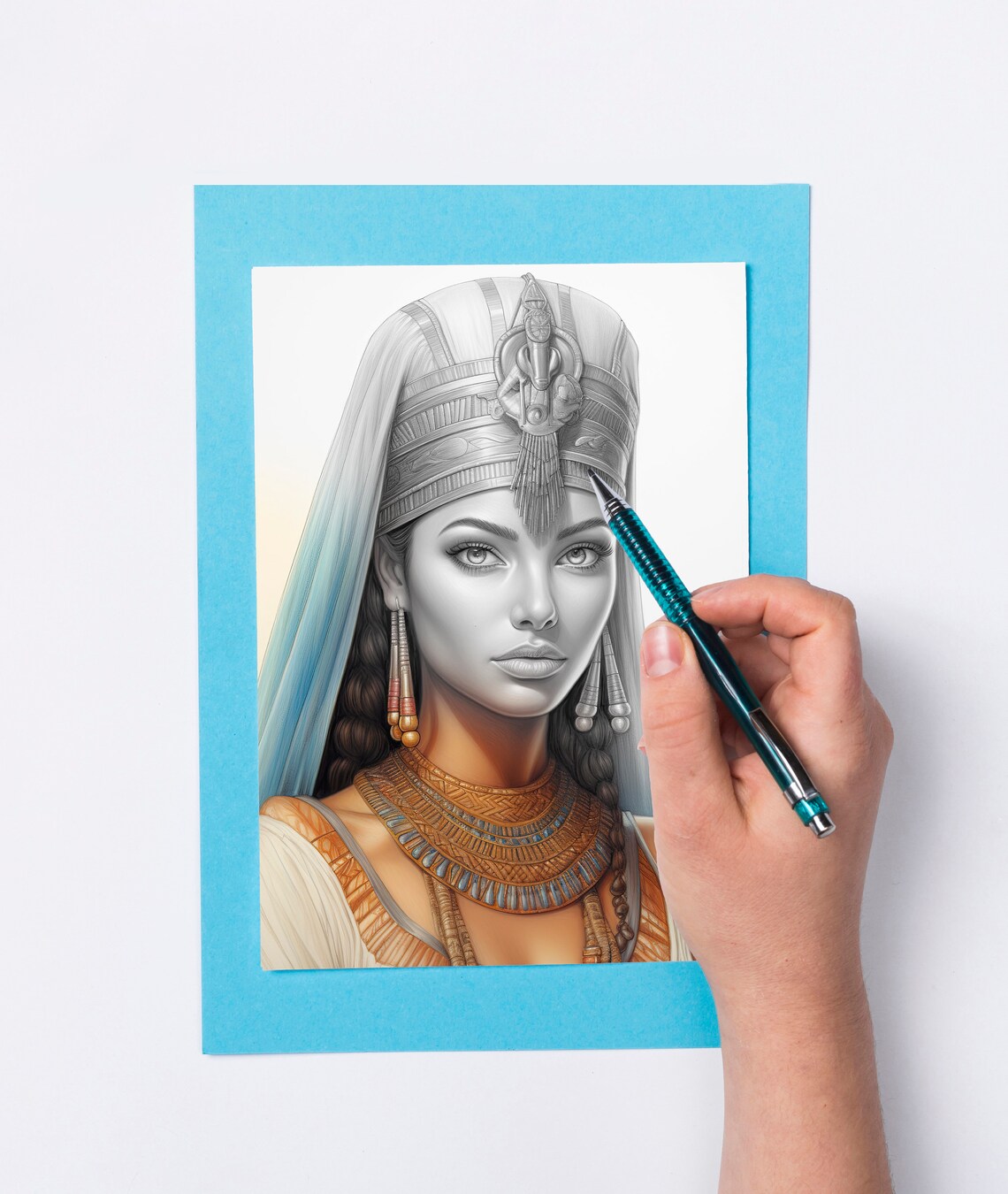 Ancient Egyptian Woman Coloring Book, 20 Premium Coloring Sheets, Adult ...