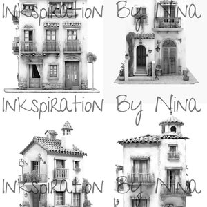 Spanish House Architecture Coloring Pages, 24 Premium Coloring Sheets ...