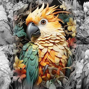 Colorful Parrot Coloring Pages, 22 Premium Coloring Sheets, Coloring ...