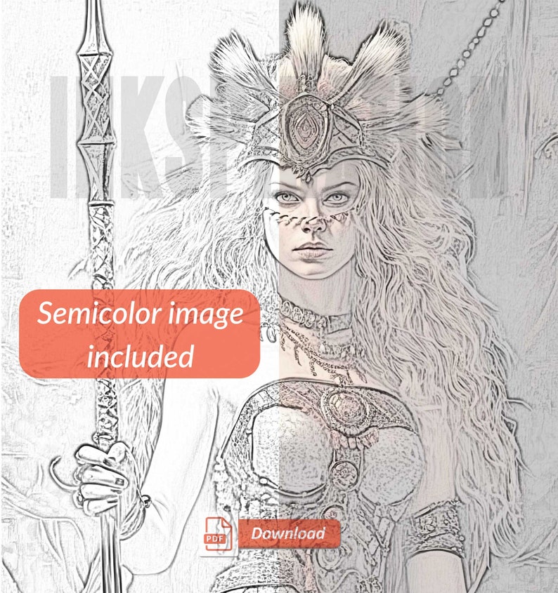 Goddess Freya Mythology 15 Coloring Pages A3 Size Premium Printable ...