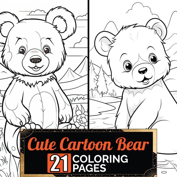 Adult Cartoon Coloring Pages - Etsy
