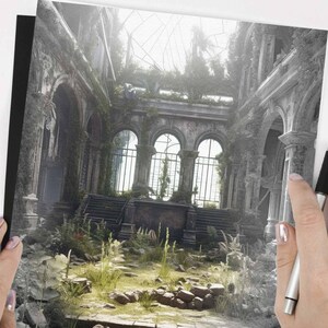 Abandoned Ruins | 20 Coloring Pages A4 Size | Premium Printable Adult ...