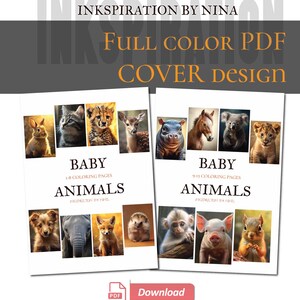 Baby Animals 15 Coloring Pages A4 Size Premium Printable Adult and ...