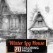 Beautiful Old Stone Window Coloring Book, 12 Detail Greyscale Adult ...