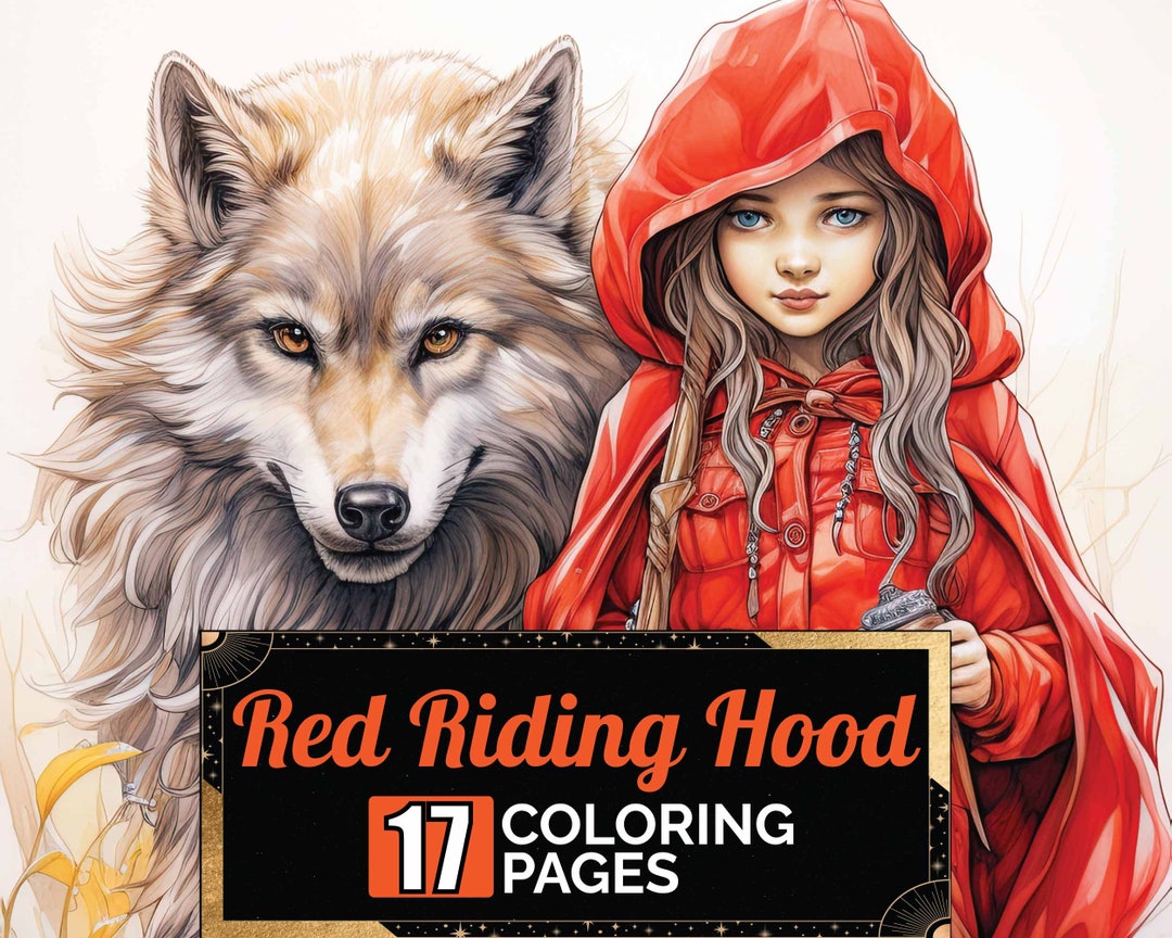 Badass Red Riding Hood Coloring Pages, 17 Premium Coloring Sheets ...