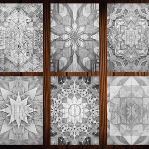 Geometric Patterns, 22 Premium Coloring Sheets, Adult & Kids Coloring ...