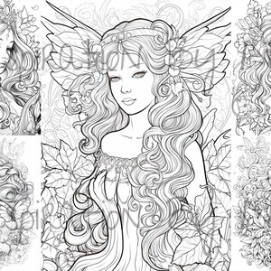 Magical Fairy Tale Girl Coloring Pages, 20 Premium Adult & Kids ...