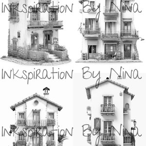 Spanish House Architecture Coloring Pages, 24 Premium Coloring Sheets ...