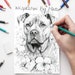 Cane Corso in Flowers Coloring Pages, 20 Premium Coloring Sheets, Adult ...