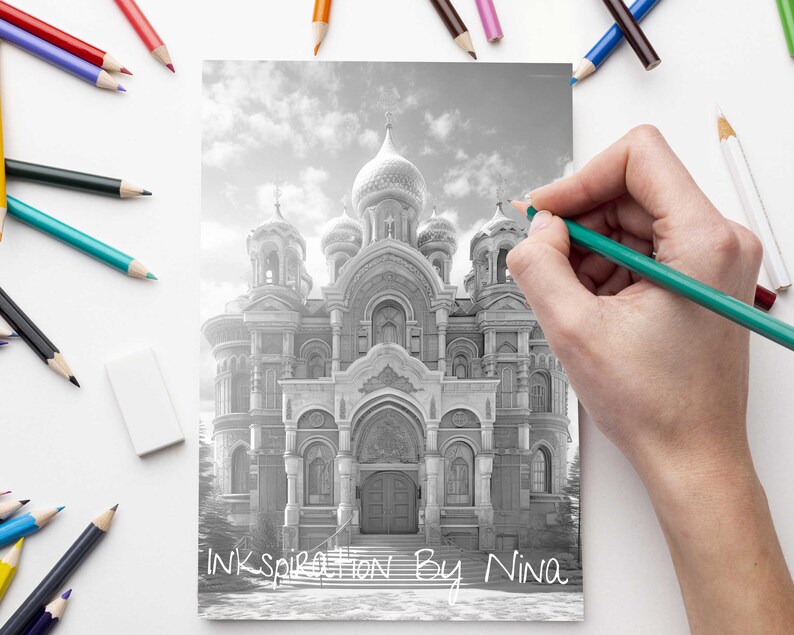 Orthodox Church Coloring Pages, 16 Premium Coloring Sheets, Adult ...