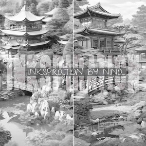 Japanese Castle Garden Coloring Pages, 15 Premium Coloring Sheets ...