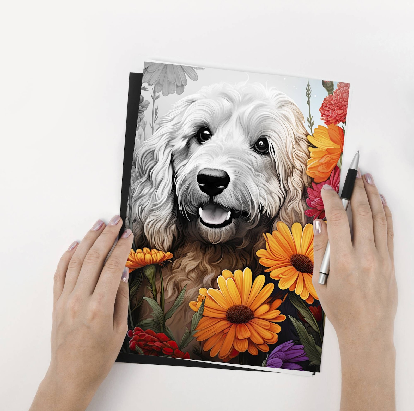 Goldendoodle Cute Dog Outside Coloring Pages, 20 Premium Adult & Kids ...