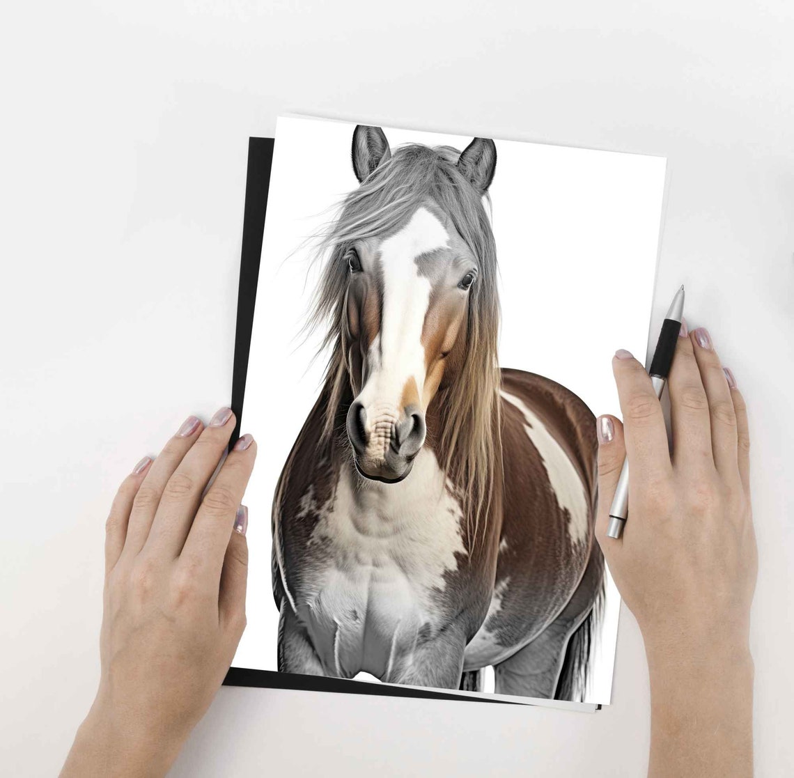 Wild Brown White Horse Coloring Pages, 24 Premium Adult Coloring Sheets ...