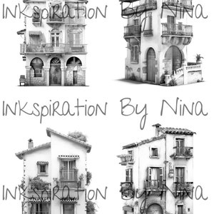 Spanish House Architecture Coloring Pages, 24 Premium Coloring Sheets ...