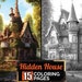Hidden House Coloring Pages, 15 Premium Coloring Sheets, Adult & Kids ...