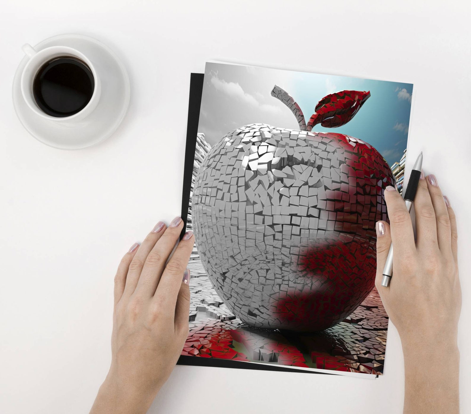 Mosaic Apple Coloring Pages 24 Premium Coloring Sheets - Etsy