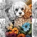 Cavapoo in Flowers Coloring Pages 20 Premium Coloring Sheets - Etsy