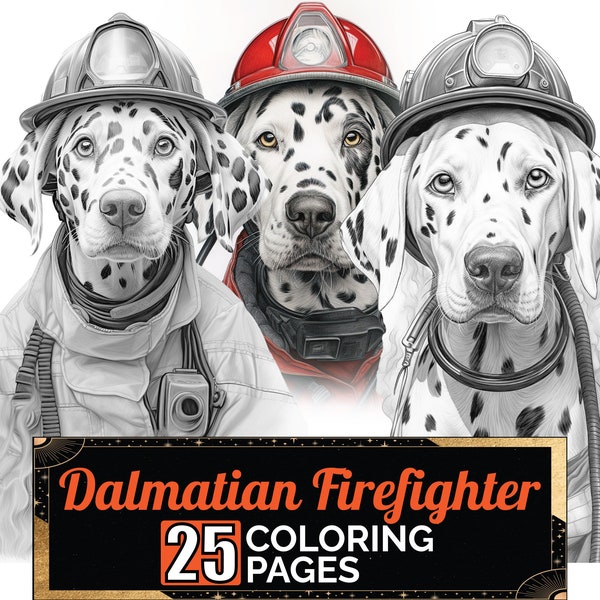 Fireman Coloring Sheet - Etsy