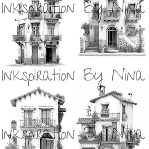 Spanish House Architecture Coloring Pages, 24 Premium Coloring Sheets ...