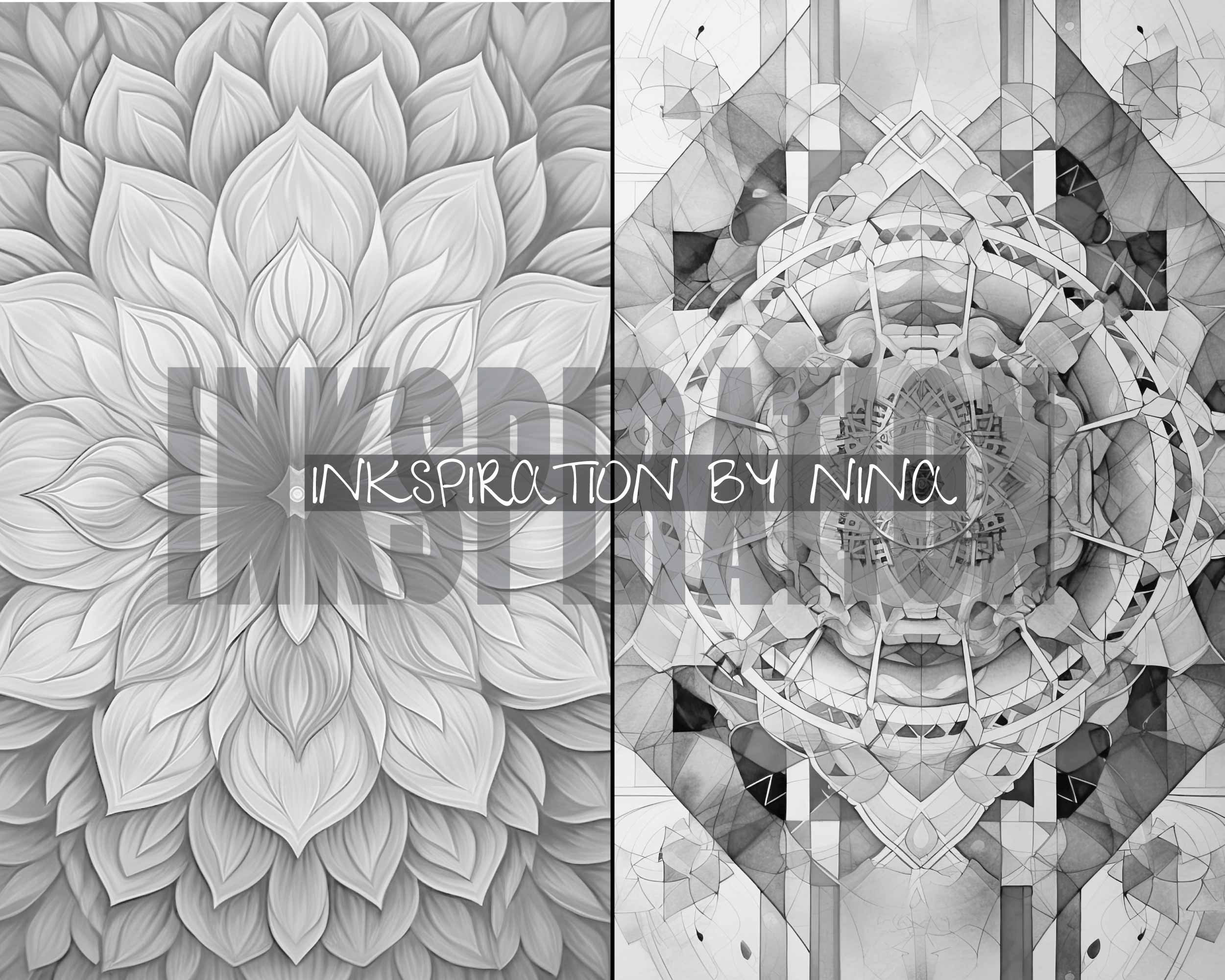 Geometric Patterns, 22 Premium Coloring Sheets, Adult & Kids Coloring ...