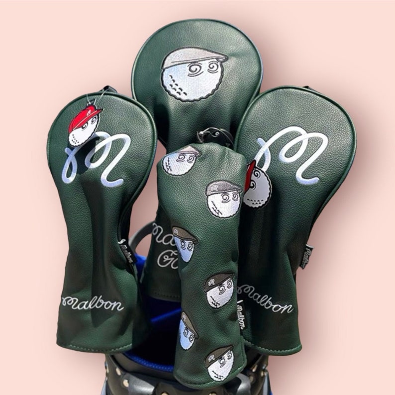 MALBON Set 1,3,5,UT Protective Golf Cover (real Shot Golf Club Headgear Original Protective Case ...