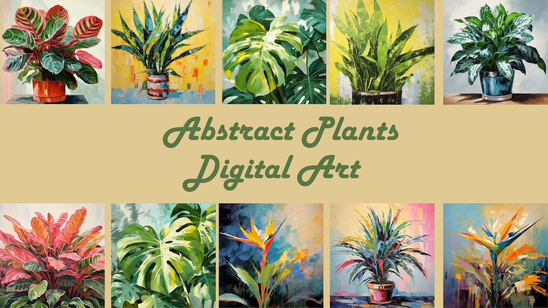 Abstract Plants Digital Art *INSTANT DOWNLOAD* - Etsy