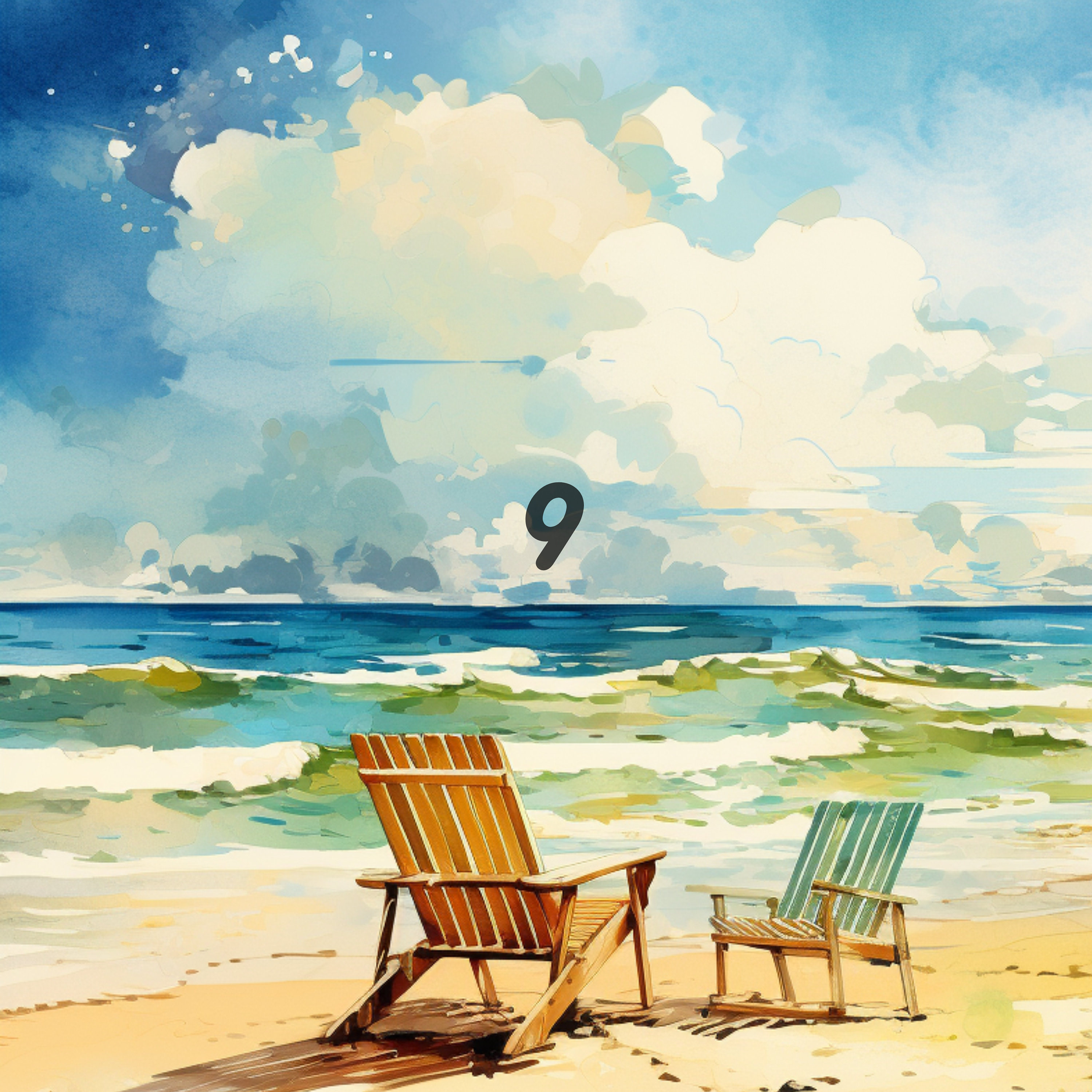 Beach Watercolor Digital Art *INSTANT DOWNLOAD* - Etsy