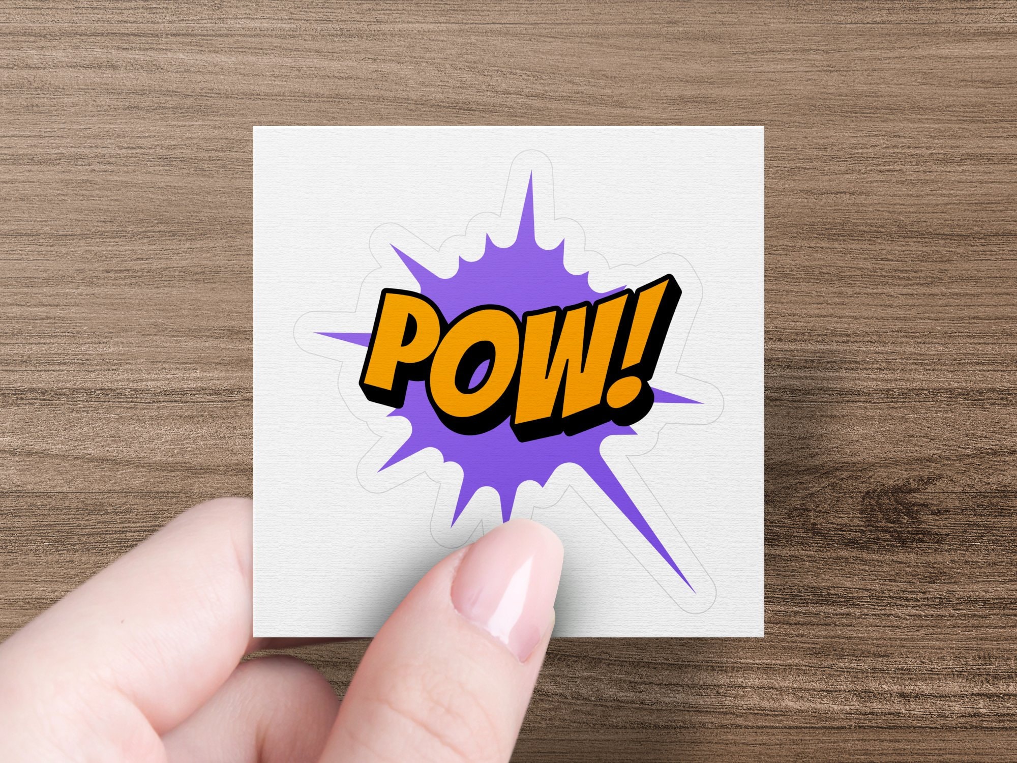 Comic Style POW Sticker, Sticker for Laptop, Sticker for Water Bottle ...