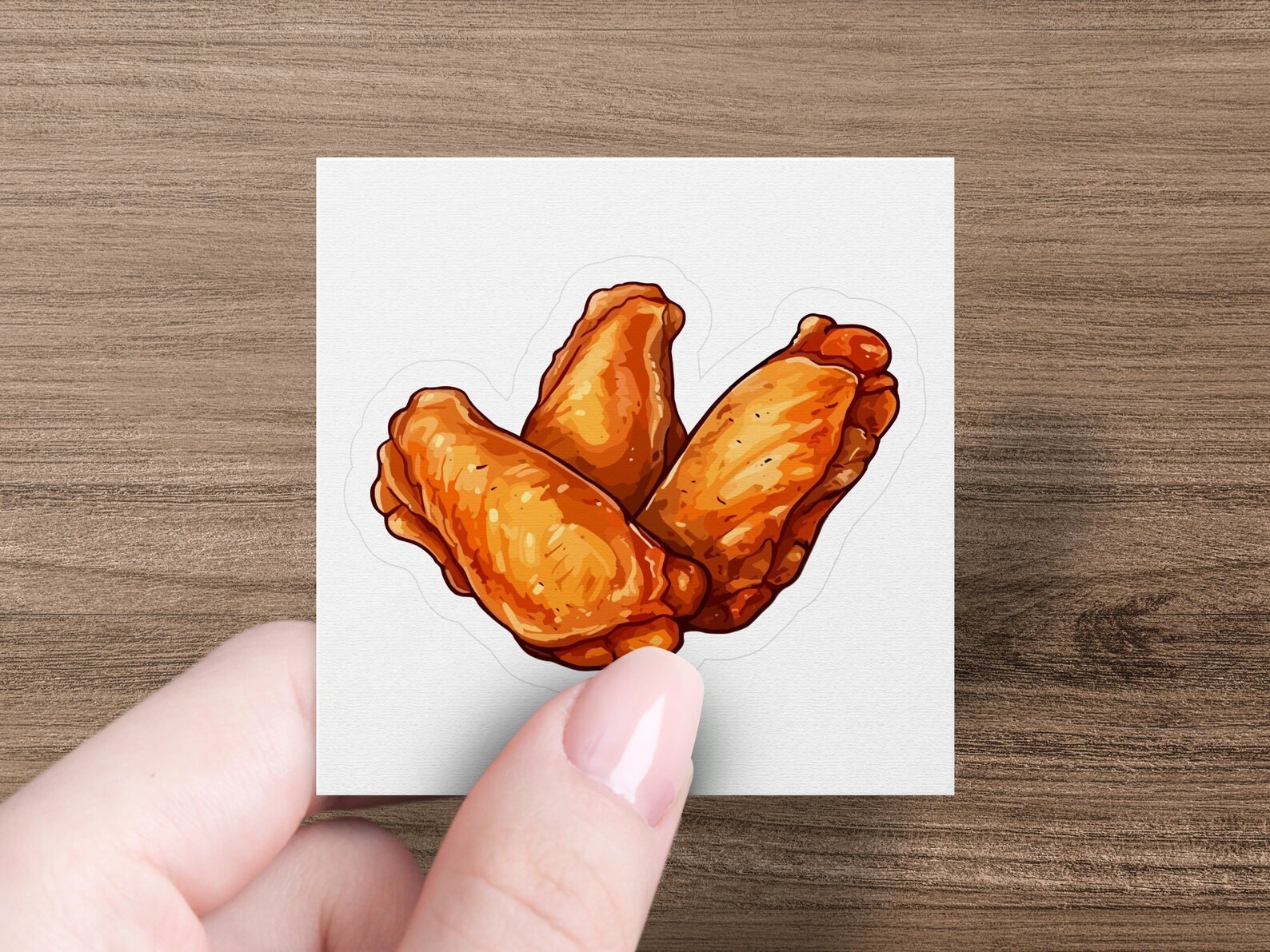Chicken Wing Sticker - Fun and Whimsical Decal for Lovers of Fried ...