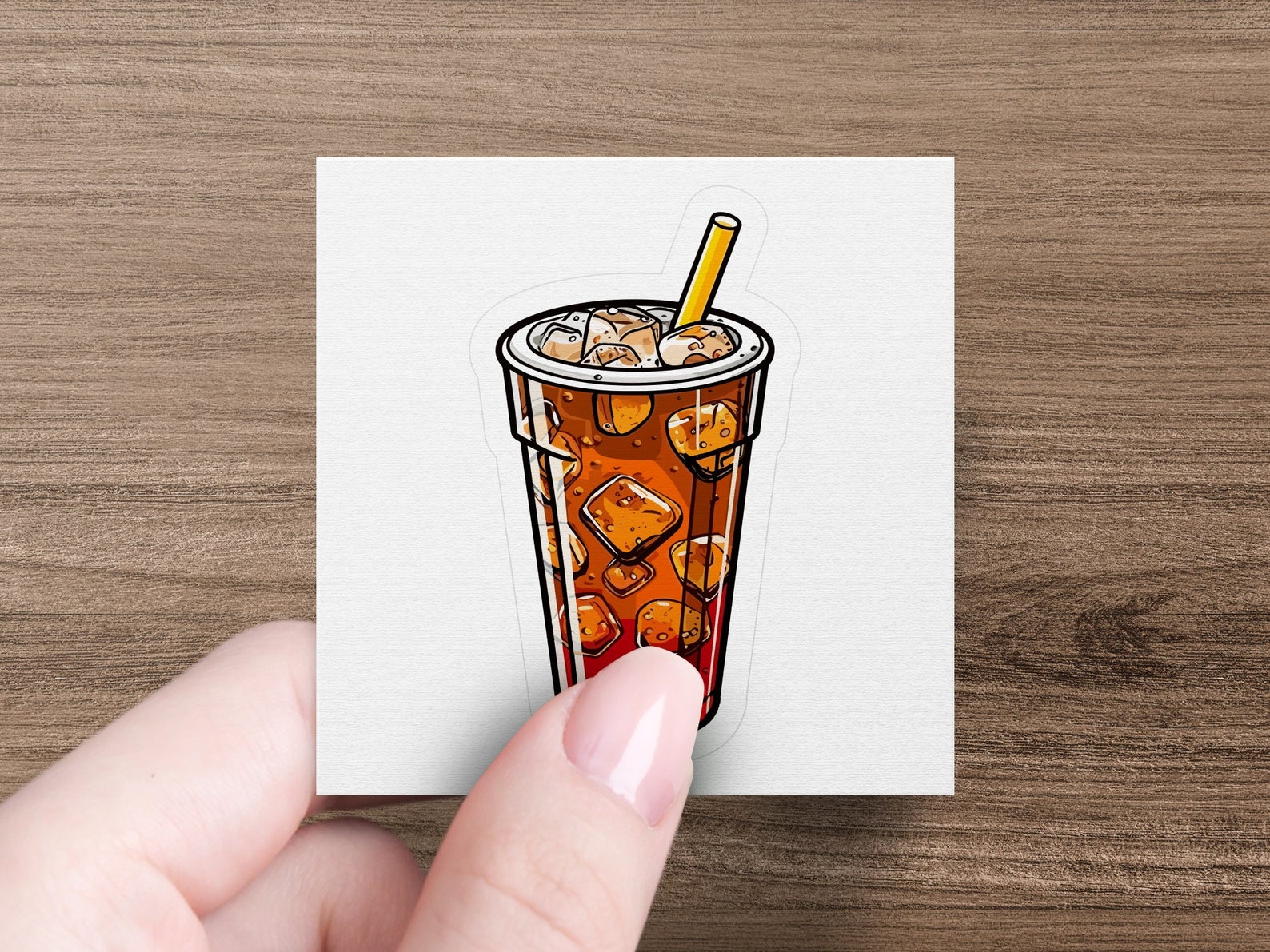 Ice Cubes and Straw Soda Cup Sticker for Tumblers Laptops Water Bottles ...