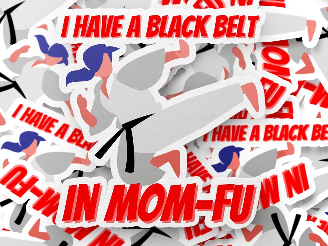 Mom-fu Sticker, Funny Sticker, Mother Sticker, Mom Sticker, Kung-fu ...