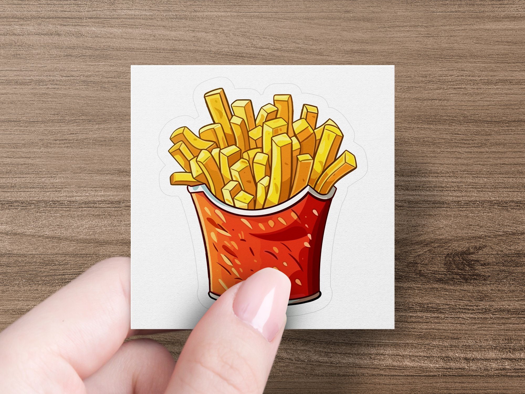 French Fries Sticker - Fun Food Decal for Laptops Water Bottles and ...