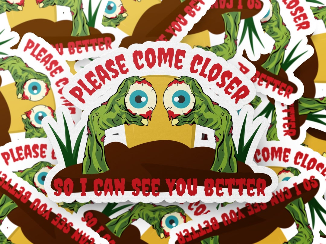 Funny Undead Sticker, Grave Sticker, Zombie Eye Sticker, Sticker Gift ...