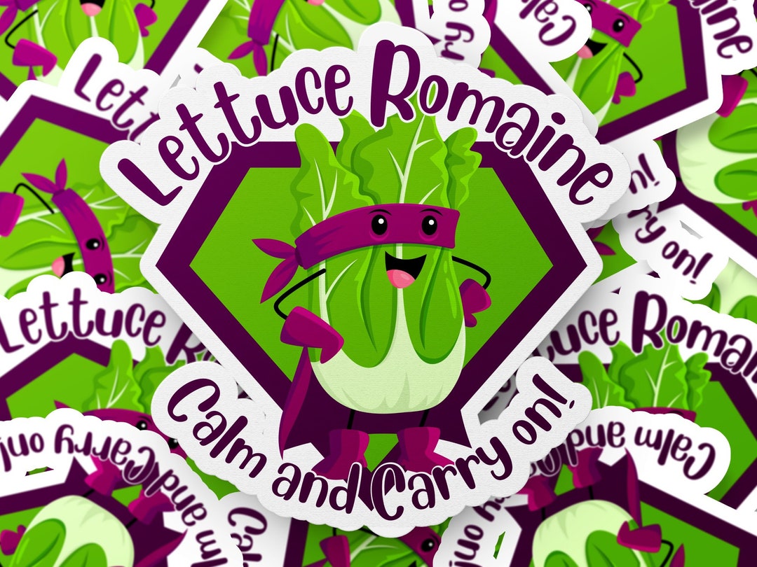 Funny Vegetable Pun, Lettuce Sticker, Vegetable Sticker, Superhero ...