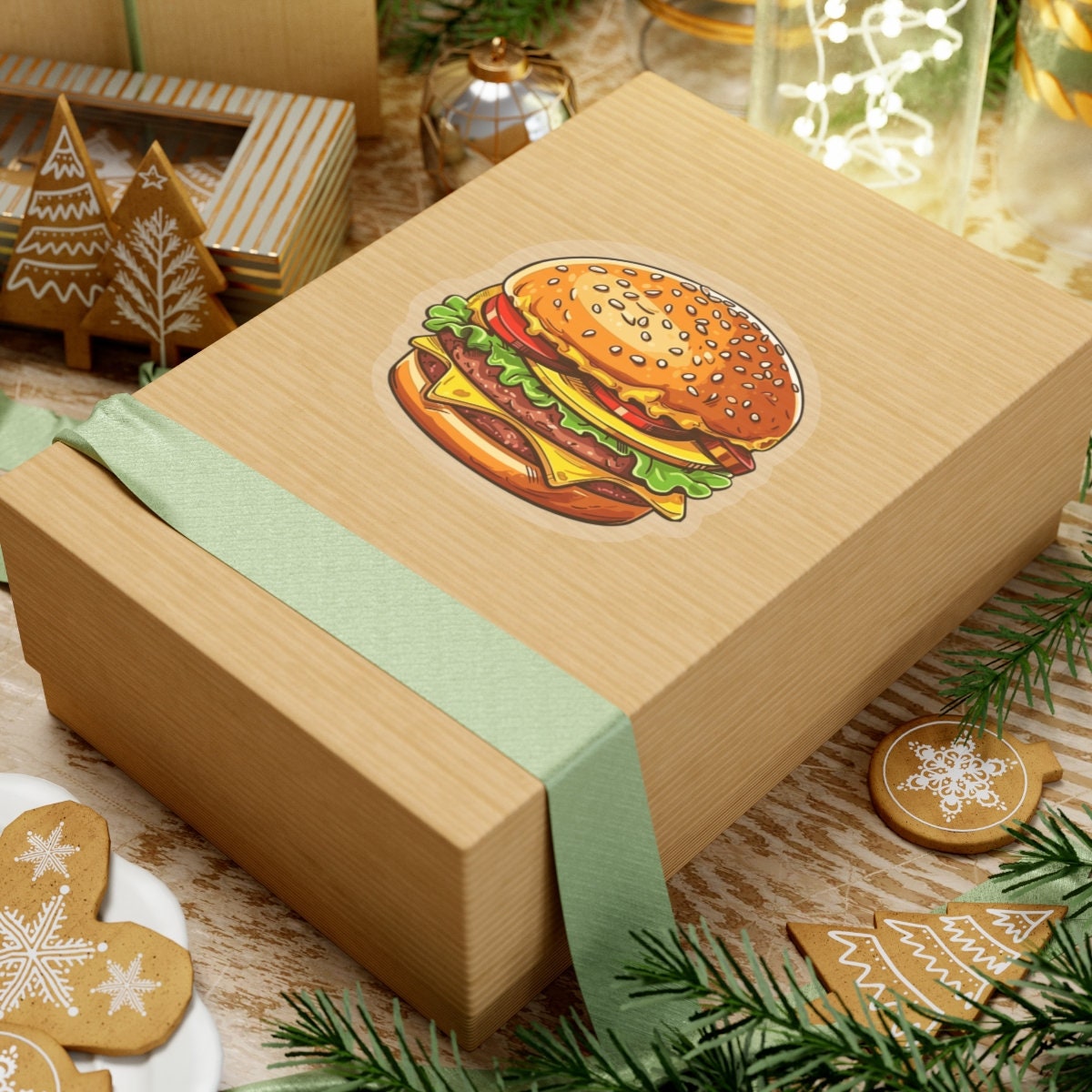 Cheeseburger Sticker, Fast Food Sticker, Cool Sticker, Hamburger ...