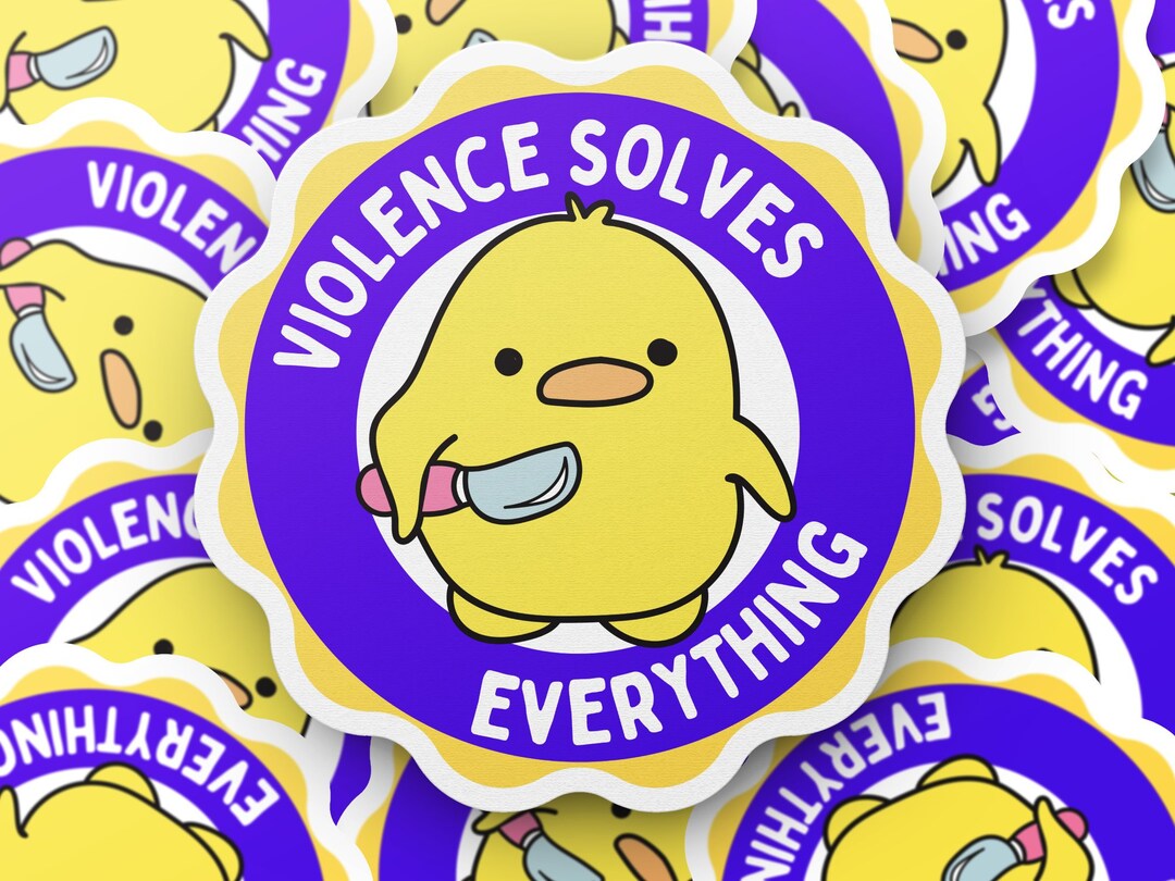 Cute Chick Sticker, Chick Meme Sticker, Knife Sticker, Good Sticker for ...