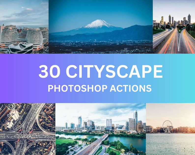 30 Cityscape Photoshop Actions for Graphic Designers | Adobe Photoshop ...