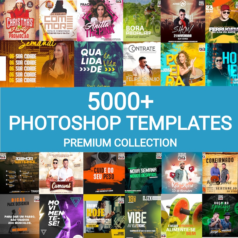 5000 Photoshop Templates for Graphic Designers Adobe Photoshop PREMIUM ...