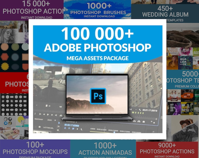 100,000+ Premium Assets for Graphic Designers Adobe Photoshop Mega ...