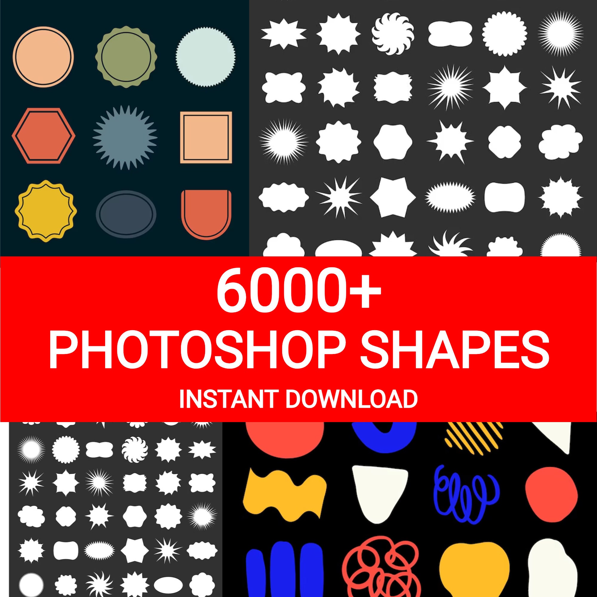 6000 Photoshop Shapes for Graphic Designers Adobe Photoshop PREMIUM ...