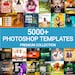 5000 Photoshop Templates for Graphic Designers Adobe - Etsy