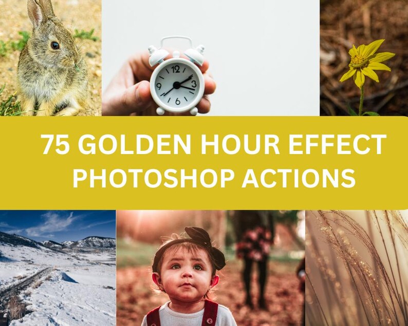 75 Golden Hour Photoshop Actions: Warm Cinematic Effects (instant ...