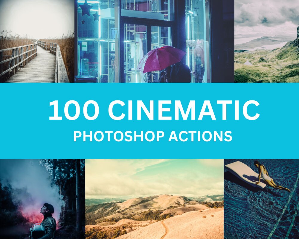 100 Cinematic Photoshop Actions for Graphic Designers | Adobe Photoshop ...