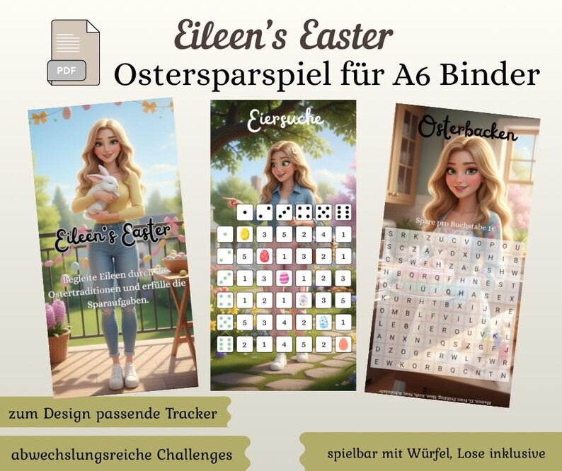Savings Game "eileen's Easter" Easter Printable Savings Challenge ...