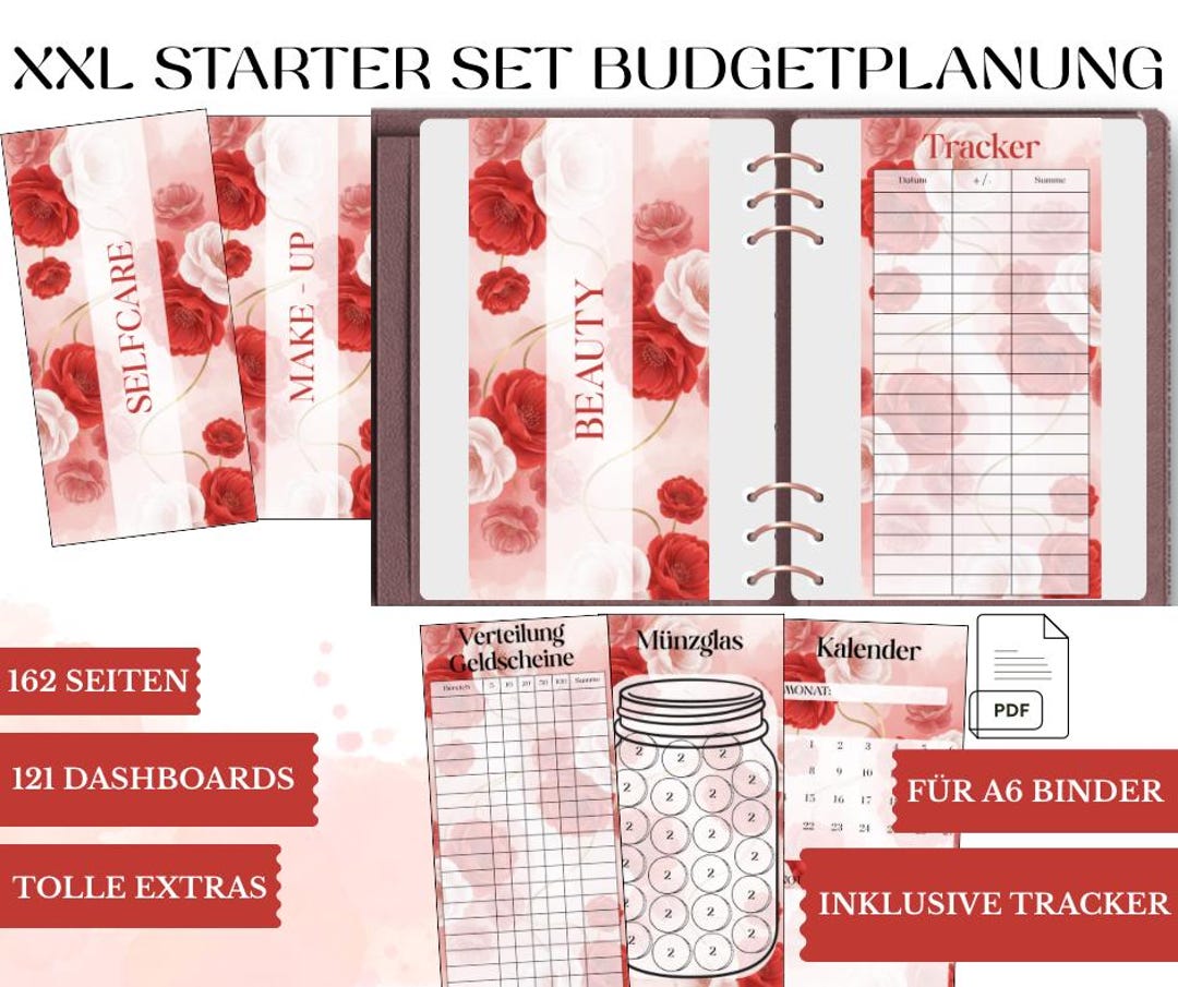 162-page Budget Planning XXL Starter Set Dashboards Cover Sheets Saving ...