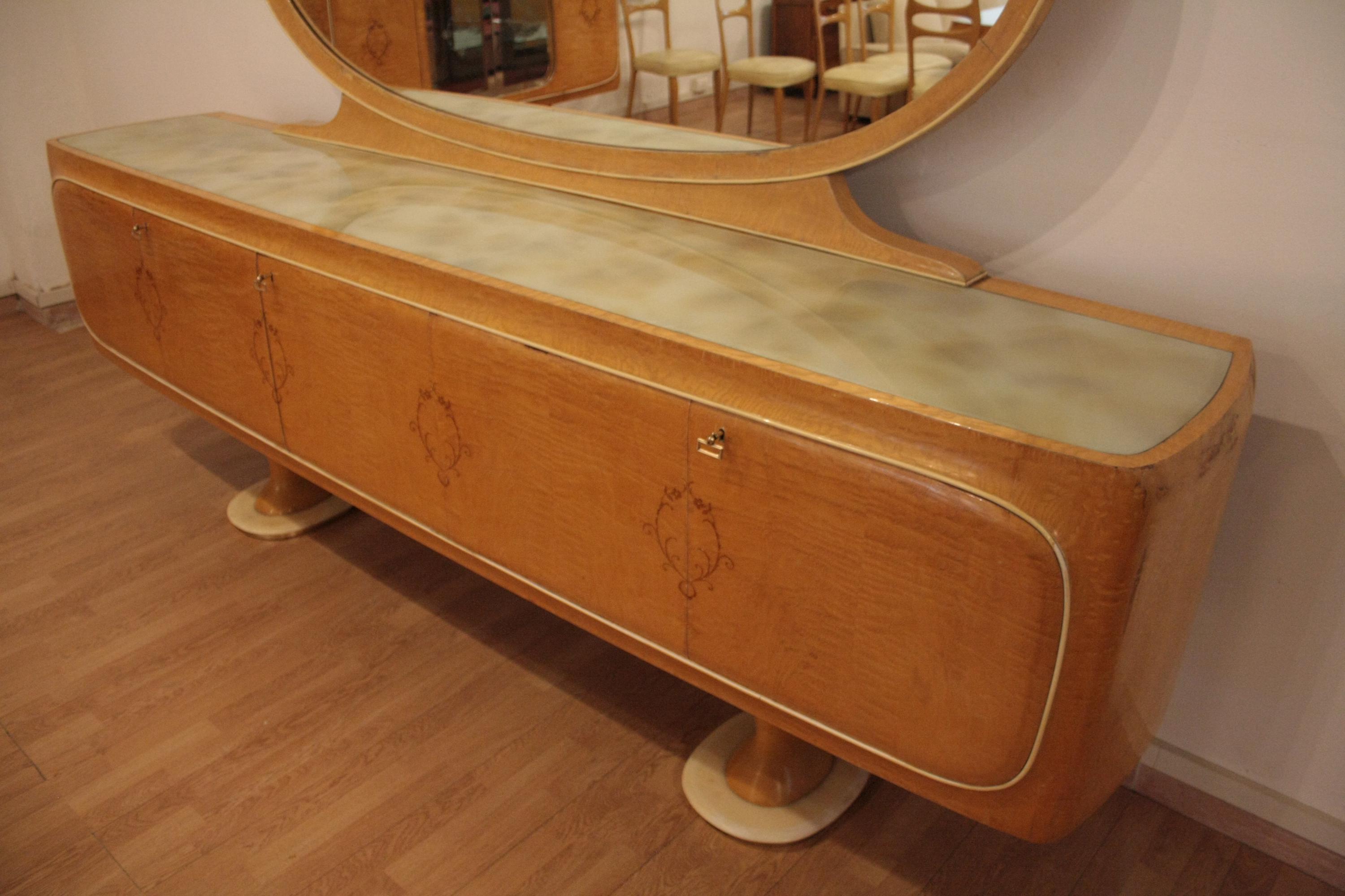 Vittorio Dassi Mirrored Dressing Bar Sideboard | Console Bar Cabinet ...